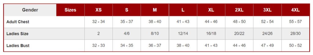 Eddie Bauer Ladies Sizing Chart - Shaker Lakes Apparel